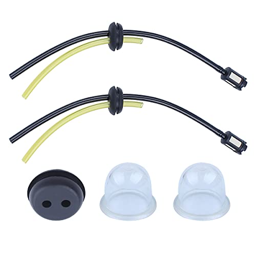 Adefol Fuel Line 2 Hole Grommet Assembly fit for Honda GX31 GX35 GX35NT GX22 GX25 GX25N GX25NT GX25T Replacement with Filter Primer Bulb Kit for Garden Engine Machine