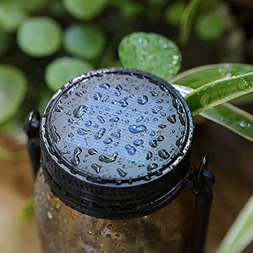 2 Pack Morestar Mason Jar Solar Lights with 30 LEDs,Garden Solar Lights Outdoor Decorative,Gardening Gifts for Mom Grandmom Lawn Pathway Yard Patio Decorations