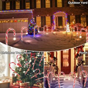 22" Solar Power Candy Cane Lights Outdoor, 8 Packs Christmas Candy Canes Pathway Lights, 8 Modes Lighted Candy Canes Waterproof with Stakes for Outdoor Christmas Decorations Yard Walkway Garden Patio