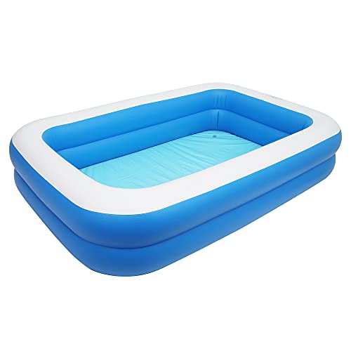 Inflatable Swimming Pool Family Full-Sized Inflatable Pools 102" x 70" x 22" Thickened Family Lounge Pool for Kids & Adults Oversized Kiddie Pool Outdoor Blow Up Pool for Backyard, Garden