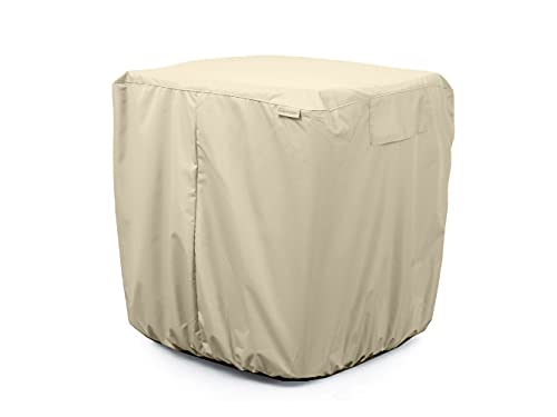 Covermates Air Conditioner Cover - Light Weight Material, Weather Resistant, Elastic Hem, AC & Equipment-Khaki