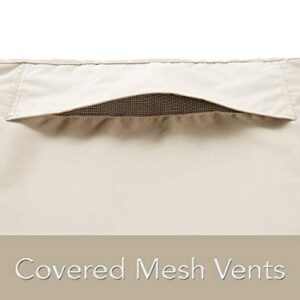 Covermates Air Conditioner Cover - Light Weight Material, Weather Resistant, Elastic Hem, AC & Equipment-Khaki