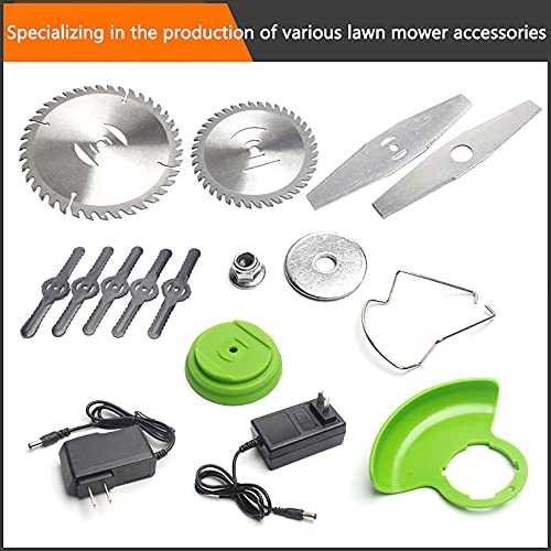 8 Pack Grass Trimmer Blade Heads Replacements- 40 T Blade & 2 Stainless Steel Blade & 5pcs Plastic Blades, Carbide Blade Tip Brush Cutter Trimmer Weed Eater Blade for Electric Lawn Mower Set