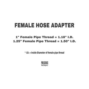 Van Enterprises 1.25" Female NPT Garden Hose Adapter (1.25" FIPT x 1.25" Barb x 3/4" GHT) for Pool and Sump Utility Pumps (Available 1" or 1.25" Female NPT Adapters) …