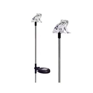 Unido Box Frog Solar Garden Stake Light LED Color-Changing, Set of 2