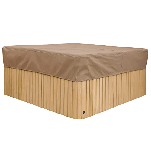 Duck Covers Essential Water-Resistant 86 Inch Square Hot Tub Cover Cap, Patio Furniture Covers