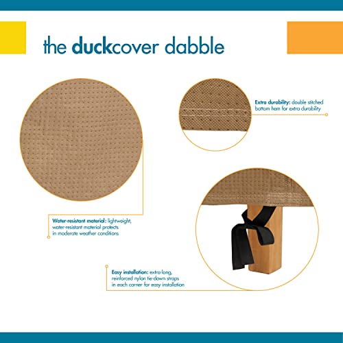 Duck Covers Essential Water-Resistant 86 Inch Square Hot Tub Cover Cap, Patio Furniture Covers