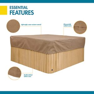 Duck Covers Essential Water-Resistant 86 Inch Square Hot Tub Cover Cap, Patio Furniture Covers