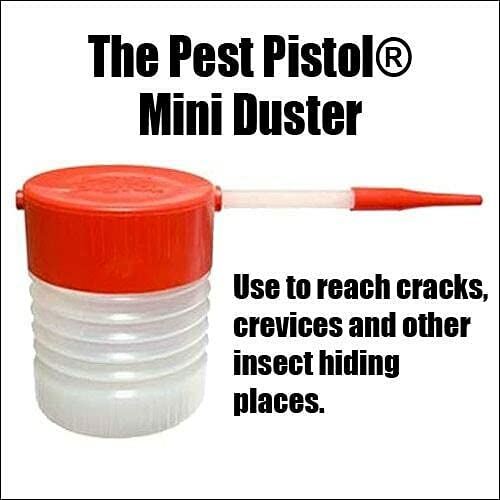 Pest Pistol Diatomaceous Earth Powder Duster with 6 Inch Extension Nozzle - Made in The USA