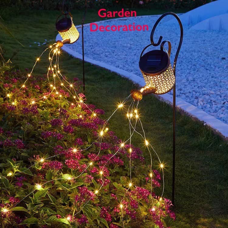 LED garden decor ,Solar garden Lights -solar lights outdoor garden ,Decoration Waterproof Strip Light,Waterfall Fairy Lights for patio decor in Home Yard，Beautiful Festivals gifts and birthday gifts