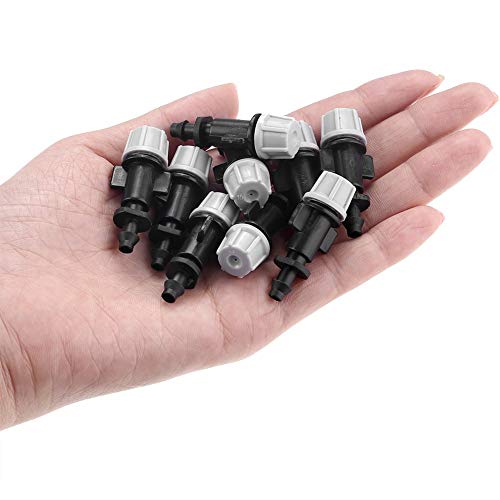 50pcs/Set Misting Nozzles Plastic Sprinkler Head Atomizer Nozzles for Patio Garden Agricultural Greenhouse Drip Irrigation Outdoor Cooling System