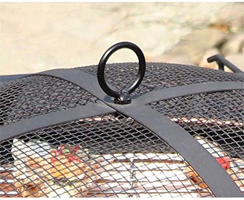 Garden Fire Pit Grill Bowl Grill Barbecue Rack Home Fire Pit - Large Bonfire Wood Burning Patio & Backyard Firepit for with Round Spark Screen with Cover BBQ Cooking for Camping Backyard