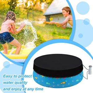 Hungdao Round Pool Cover, Solar Covers for Above Ground Pools Pool Cover Protector Waterproof Outdoor Hot Tub Cover for Outdoor Dog Kid (8 ft)