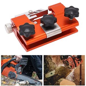 Hand Crank Chainsaw Sharpener Portable Manual Chain Sharpening Jig with Grinding Head Detachable Crank 1220in Chain Saw Guide Sleeve for Lumberjack Garden Worker