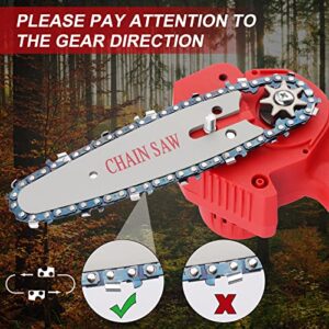 Mini Chainsaw Cordless, 4 Inch 24V Battery Powered-Chain-Saws, Portable One-Handed Rechargeable Electric-Chainsaw Supersaw for Tree Trimming Branch Wood Cutting Small-Chainsaw