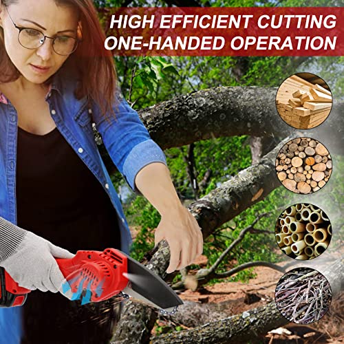 Mini Chainsaw Cordless, 4 Inch 24V Battery Powered-Chain-Saws, Portable One-Handed Rechargeable Electric-Chainsaw Supersaw for Tree Trimming Branch Wood Cutting Small-Chainsaw