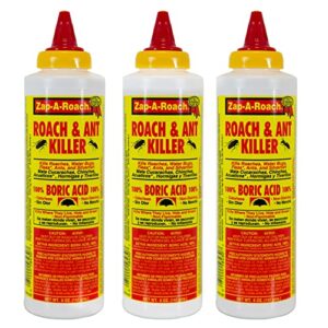 zap-a-roach 3 pk, boric acid roach & ant killer net wt. 5 oz. (142 gms) each