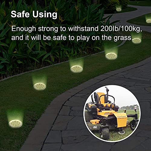 Dersoy Solar Ground Lights, Waterproof Solar Garden Lights, Upgraded Outdoor Garden Waterproof Bright in-Ground Lights, Landscape Lights for Pathway,Yard,Deck,Lawn,Patio,Walkway (12 Pack Warm Light)