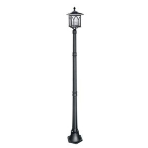 kemeco st4328b solar lamp post light led cast aluminum street light for outdoor landscape decor pathway driveway patio garden yard