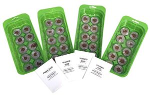 garden starter kit – diy seedling starter for tomatoes, peppers, cucumber planting (4 tray)