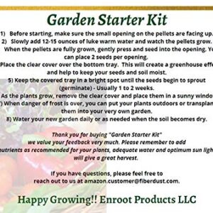 Garden Starter Kit - DIY Seedling Starter for Tomatoes, Peppers, Cucumber Planting (4 Tray)