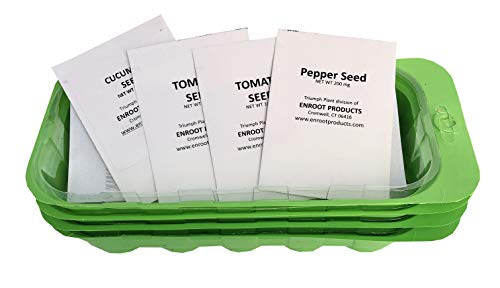 Garden Starter Kit - DIY Seedling Starter for Tomatoes, Peppers, Cucumber Planting (4 Tray)