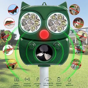 repelpro solar powered ultrasonic animal & bird repeller, green