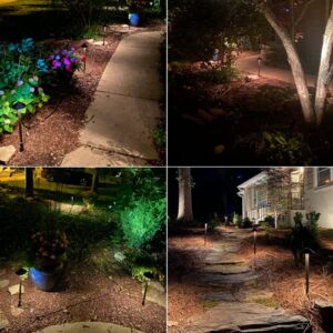 VENUS MANUFACTURING Low Voltage LED Pathway Lights 1.2W Outdoor Landscape Lighting 6 Pack 40 Lumen Landscape Path Lights 2700K for Lawn Patio Yard Walkway Driveway Pathway Garden