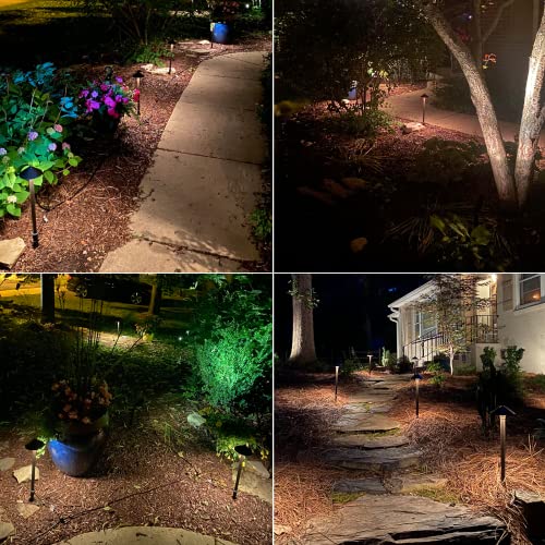 VENUS MANUFACTURING Low Voltage LED Pathway Lights 1.2W Outdoor Landscape Lighting 6 Pack 40 Lumen Landscape Path Lights 2700K for Lawn Patio Yard Walkway Driveway Pathway Garden