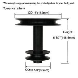 q&p Outdoor Power Spindle Pulley Replace MTD LT3800 T1000 LTX1040 TB42 TB46 Horse Super Bronco 756-04196A 756-04196 956-04196A 956-04196 YZ Split Steel