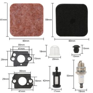 NZBUY Carburetor Carb Kit Compatible with STIHL FS80R FS74 FS76 HT70 HT75 HS75 HS80 HS85 with Air Filter Spark Plug Gasket Garden Tools