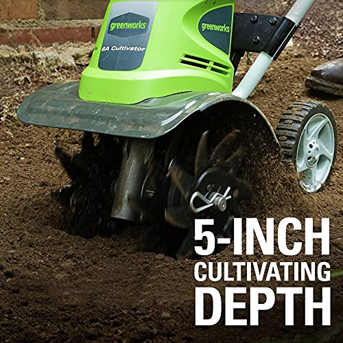 Greenworks 8 Amp 10-Inch Corded Tiller, 27072