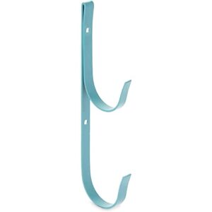 Okuna Outpost Set of 4 Pole Hanger Hooks for Pool Supplies, Lightweight Garden Tools (Blue)