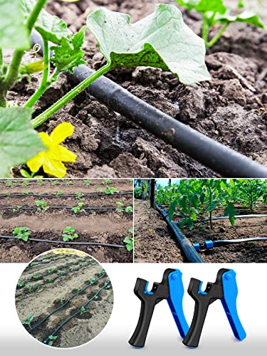 Kalolary 2PCS Drip Irrigation Tubing Hole Punch Tool, Drip Irrigation Emitters Drip Pipe Punch Outdoor Garden Watering Tube Punch for 16/20mm PE Pipe and Emitter Insertion