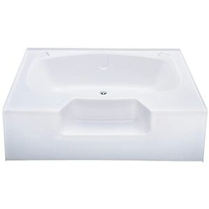 kinro composites w4054-spk white 40x54 outside garden tub