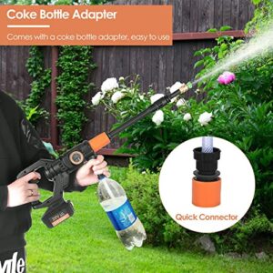 ENJOETY 20V Cordless Pressure Washer, 435PSI Portable Car Cleaner3.0Ah Li-Ion Battery, Two Professional Nozzles, Hose, Fast Charger and Foam Pot, Used for Car and Ground Washing, Garden Watering