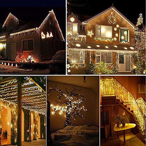 Decorative String lights FULLBELL 72.2 Feet 200 LED Fairy Lights 5V USB Powered Supply with Multi Lighting Modes Controller for Chirstmas, Party, Wedding, Outdoor Garden and Kid's Bedroom (Warm White)