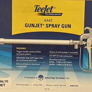 Teejet Aluminum GunJet Spray Gun; 200 PSI, 7.1 GPM