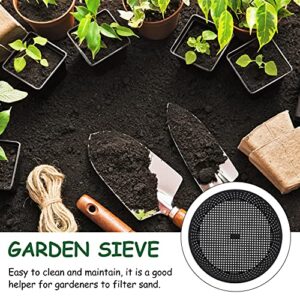 generic 5pcs Garden Sieve Mesh Sifting Pan Portable Soil Sifter Plastic Soil Sieve Set Gardening Tools