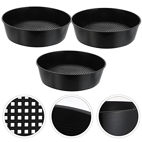 generic 5pcs Garden Sieve Mesh Sifting Pan Portable Soil Sifter Plastic Soil Sieve Set Gardening Tools