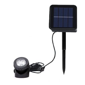 aveki solar led landscape spotlight,waterproof 6 leds pond light underwater light adjustable lighting angle,security lighting dark sensing auto on/off for outdoor garden courtyard lawn fish tank pool