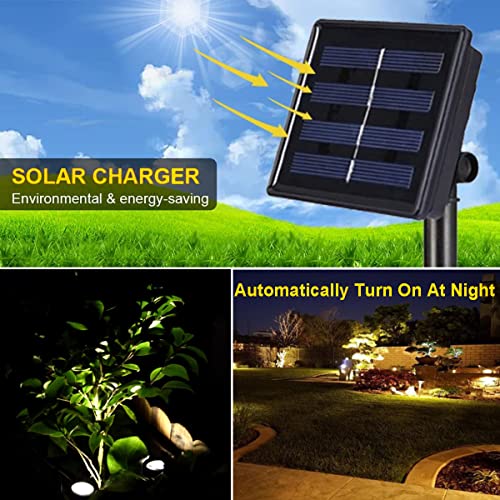 AVEKI Solar LED Landscape Spotlight,Waterproof 6 LEDs Pond Light Underwater Light Adjustable Lighting Angle,Security Lighting Dark Sensing Auto On/Off for Outdoor Garden Courtyard Lawn Fish Tank Pool