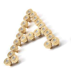 Aootech Brass Misting Nozzles for Outdoor Cooling System 22 pcs,0.012" Orifice (0.3 mm) 10/24 UNC