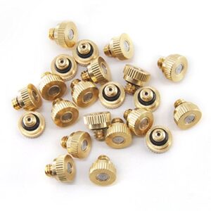 Aootech Brass Misting Nozzles for Outdoor Cooling System 22 pcs,0.012" Orifice (0.3 mm) 10/24 UNC