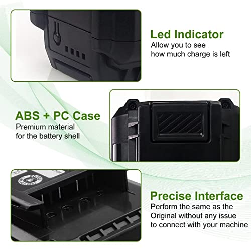 6000mAh Lithium OP40601 Battery Replacement for Ryobi 40V Battery OP4050A OP4040 OP4030 OP4026A OP40201 ZROP4026 Compatible with Ryobi Battery 40 Volt Cordless Power Tool RY40180 RY40200 RY40204