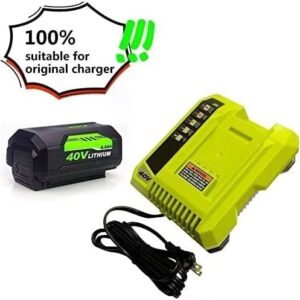 6000mAh Lithium OP40601 Battery Replacement for Ryobi 40V Battery OP4050A OP4040 OP4030 OP4026A OP40201 ZROP4026 Compatible with Ryobi Battery 40 Volt Cordless Power Tool RY40180 RY40200 RY40204