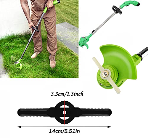 String Trimmer Head Blades Replace -20Pcs Plastic Lawn Mower Blades Grass Handheld Trimmer Head Replacement Cutter Garden Weed Replacement Blade for Cordless Grass Brushcutter (10 White + 10 Black)