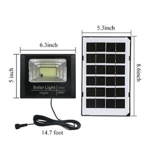 Solar Lights Outdoor 103 LED 2000 Lumens Solar Flood Light, with Remote Control Timer for Garage, Garden, Yard, Patio and Porch