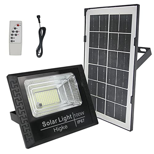 Solar Lights Outdoor 103 LED 2000 Lumens Solar Flood Light, with Remote Control Timer for Garage, Garden, Yard, Patio and Porch