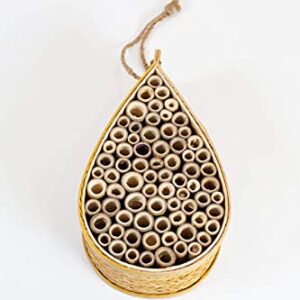 SunVara Mason Bee House for Pollinating Bees Wild Pollinator Mason Bee Brick Tubes Habitat Garden Supplies Bee Boxes Hanging Bee Box Hotel (1)